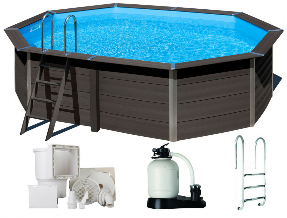 Komposit Pool Oval - h 1,3m - Vedligeholdelsesfri - flere størrelser