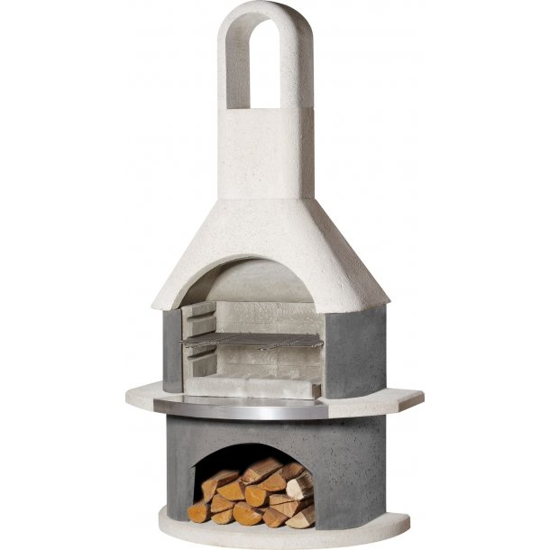 Murgrill Bergen med pejs - Lækker stenovn til udendørs brug